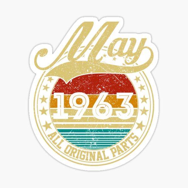 "Vintage May 1963 All Original Parts Born in May 1963 58th Birthday ...