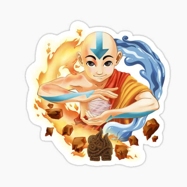 "Avatar Aang " Sticker for Sale by WynnAllie | Redbubble