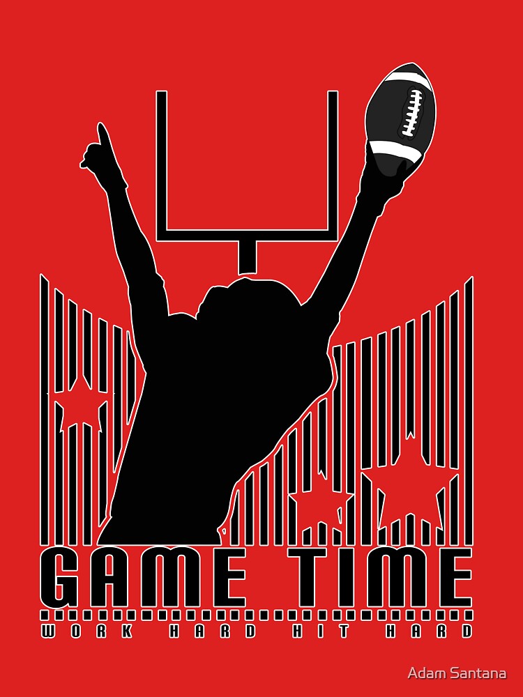 "Game Time - Football (Red)" T-shirt by Adamzworld | Redbubble