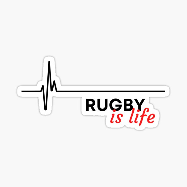 "Rugby is life." Sticker by TheGreenGoat | Redbubble