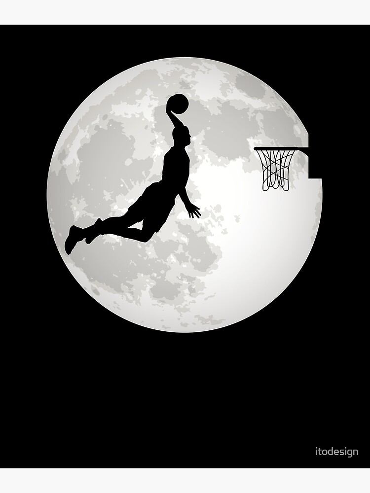 "Basketball Player Moon Slam Dunk Basketball Gift" Poster for Sale by ...