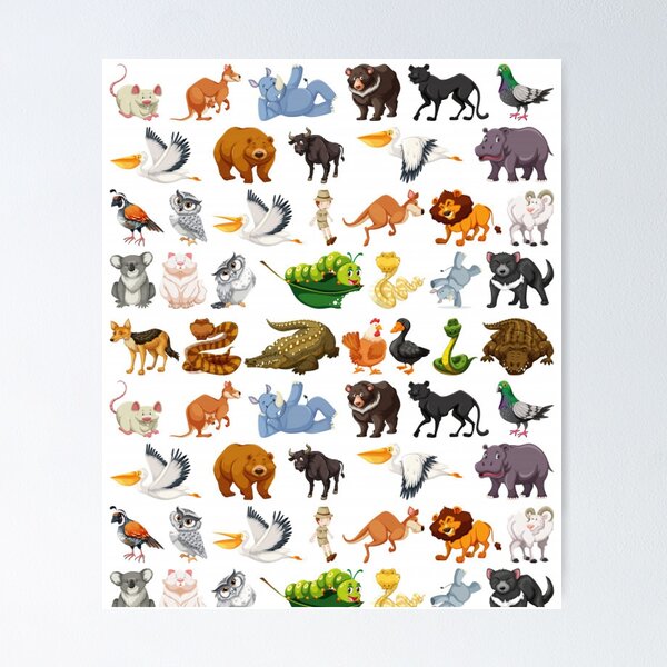 Póster for Sale con la obra «animales salvajes, animales de la selva de ...