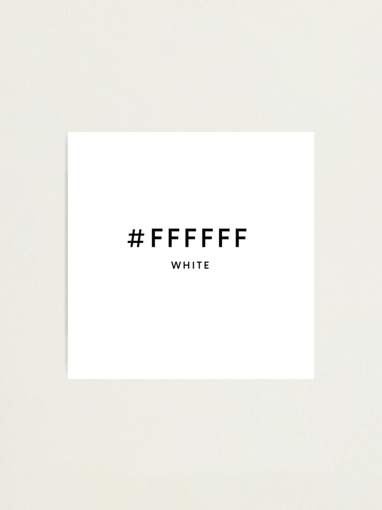 Lámina fotográfica «BLANCO Código hexadecimal Color #FFFFFF Mínimo» de ...