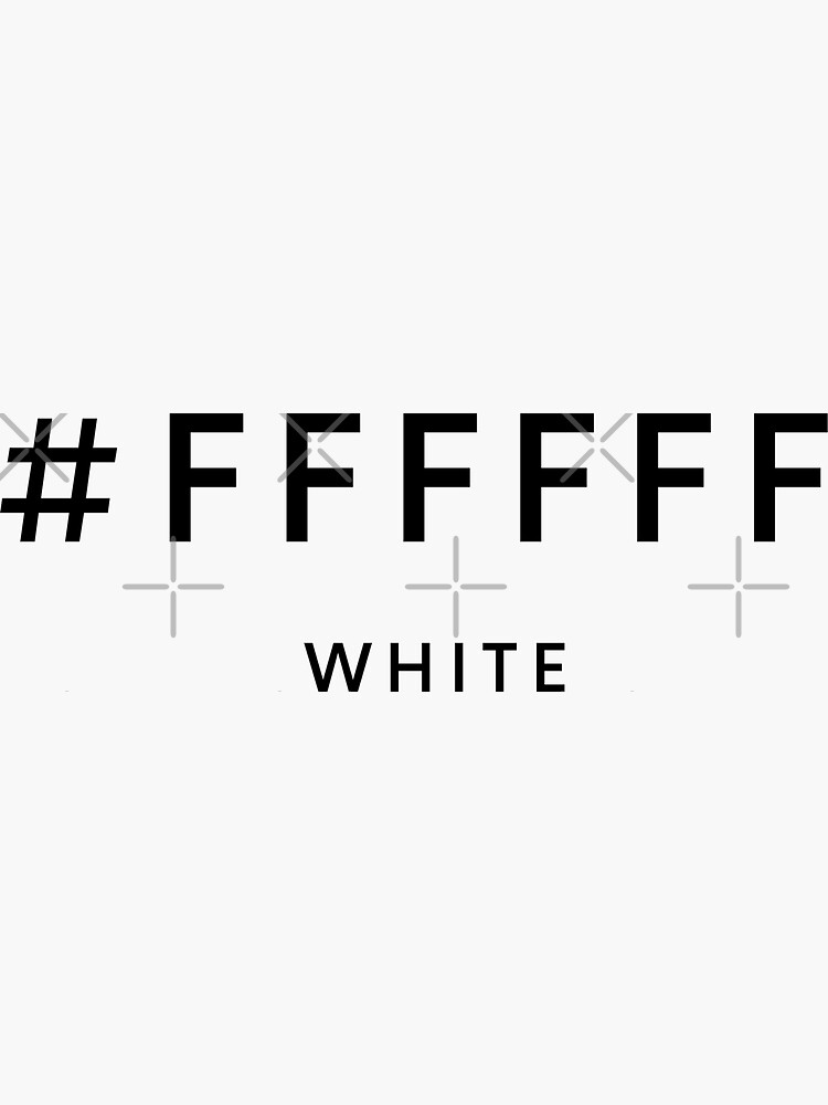 Pegatina «BLANCO Código hexadecimal Color #FFFFFF Mínimo» de ...