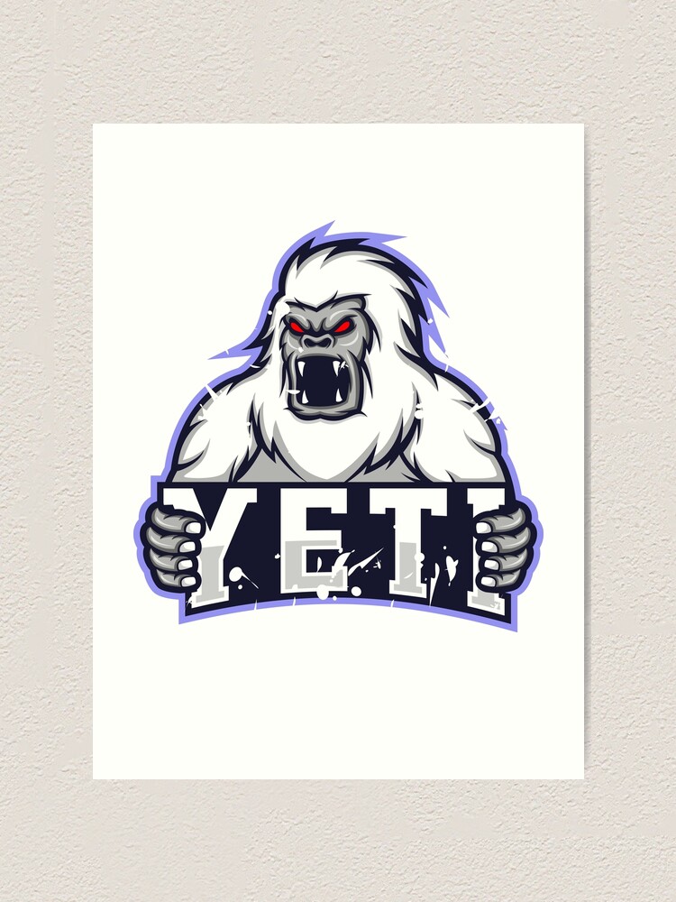 "Angry yeti with red eyes mascot" Art Print by Rachidsolution | Redbubble