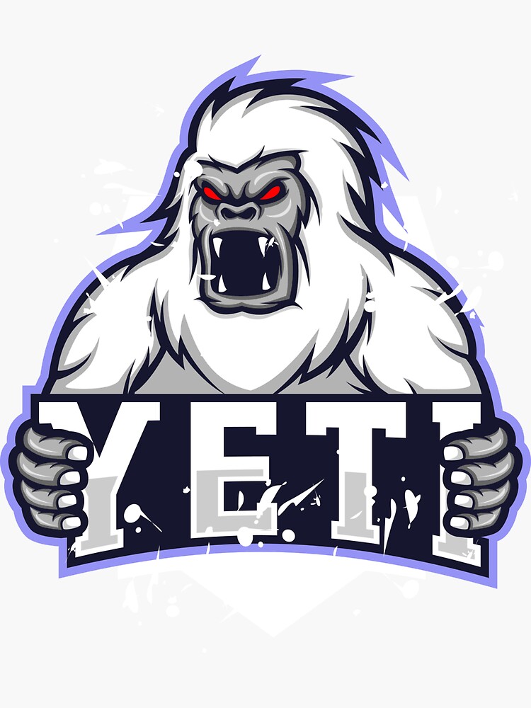 "Angry yeti with red eyes mascot" Sticker for Sale by Rachidsolution ...