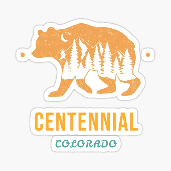 "Centennial Colorado Bear" Sticker for Sale by Taumaturgo | Redbubble