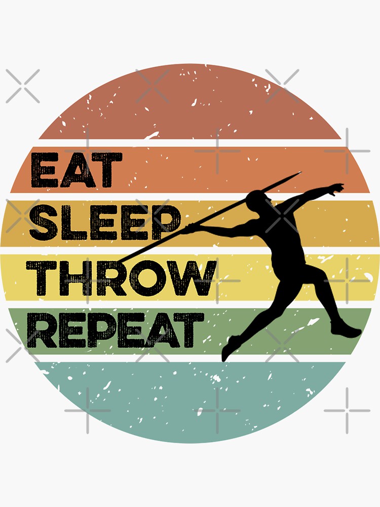 "Eat Sleep Throw Repeat, Funny Javelin Design, Javelin Quote, Javelin ...