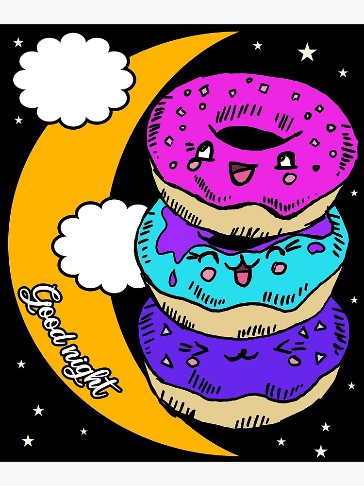 "Good Night Sleep Good Sweet Donuts" Poster for Sale by AOCreativeProd ...