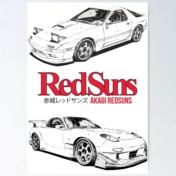 Suns Fc Jual Kaos Anime Initial D "Akagi Red Suns Mazda RX-7 FD ...