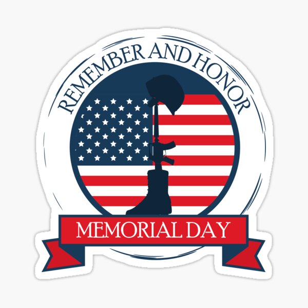 "Memorial day 2022 parade" Sticker for Sale by raginiepte | Redbubble