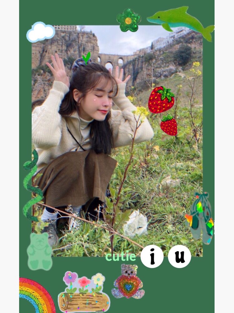 "IU Sticker" Sticker for Sale by diorc4re | Redbubble