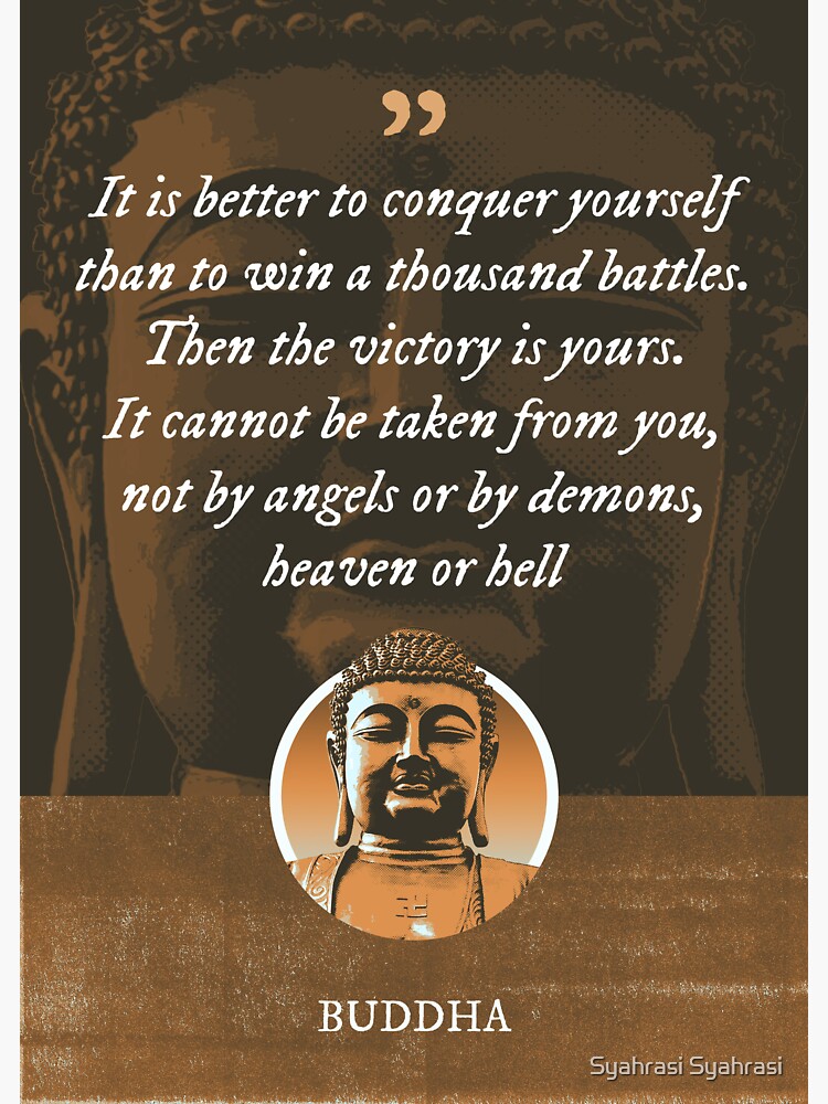 Pegatina «Buda - Es mejor conquistarte a ti mismo que ganar mil ...