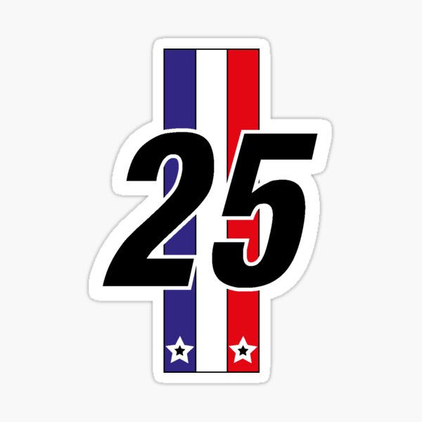"Tricolor number 25" Sticker for Sale by KEOD | Redbubble
