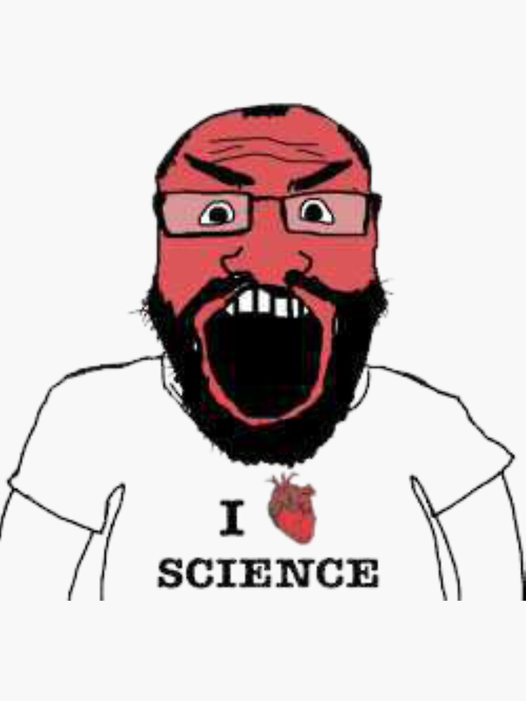"I love science (angry?)" Sticker for Sale by TimATony | Redbubble