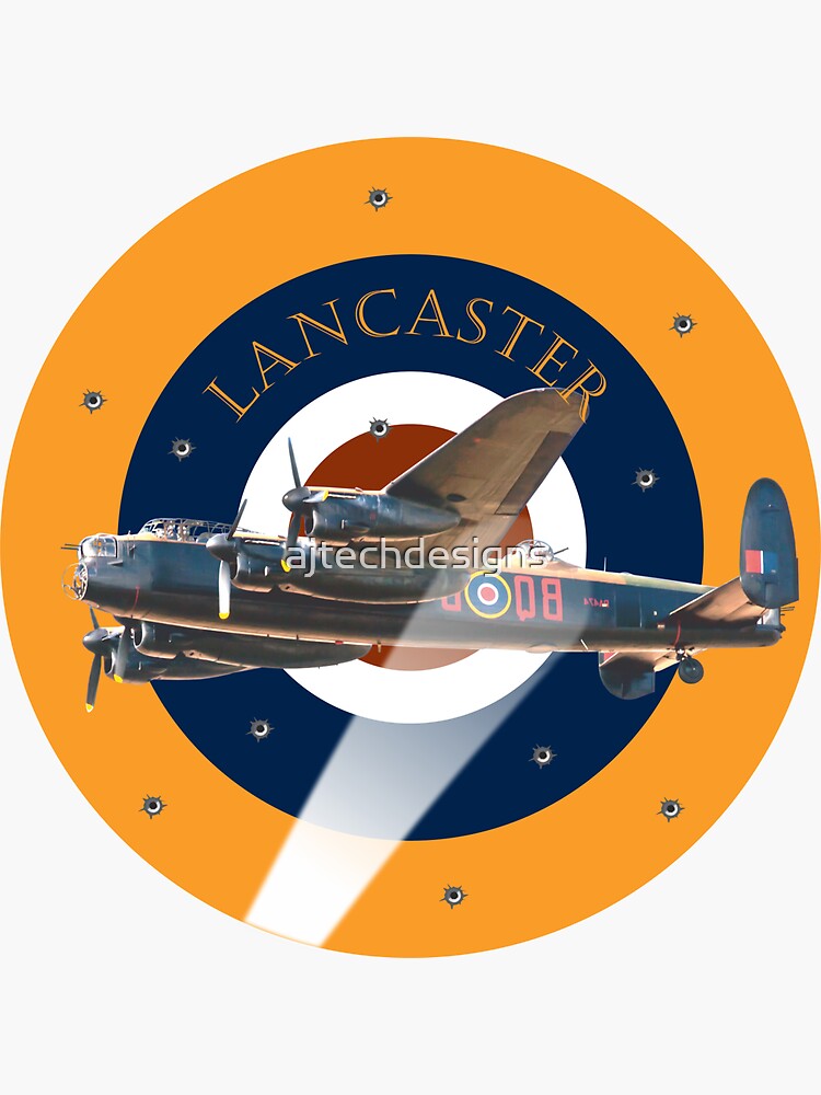 "Lancaster Bomber in a searchlight beam being strafed by anti aircraft ...