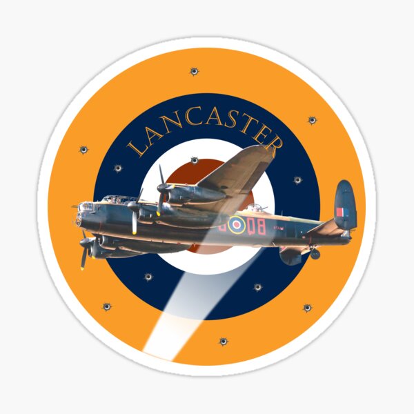 "Lancaster Bomber in a searchlight beam being strafed by anti aircraft ...