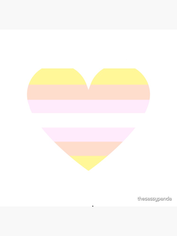 "Pride Flag Heart -Pangender Pride - White Background" Sticker by ...