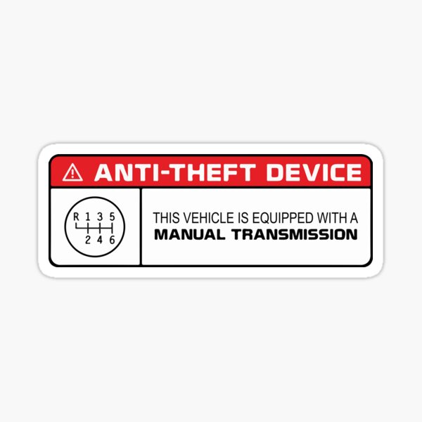Warning Manual Transmission Stickers | Redbubble