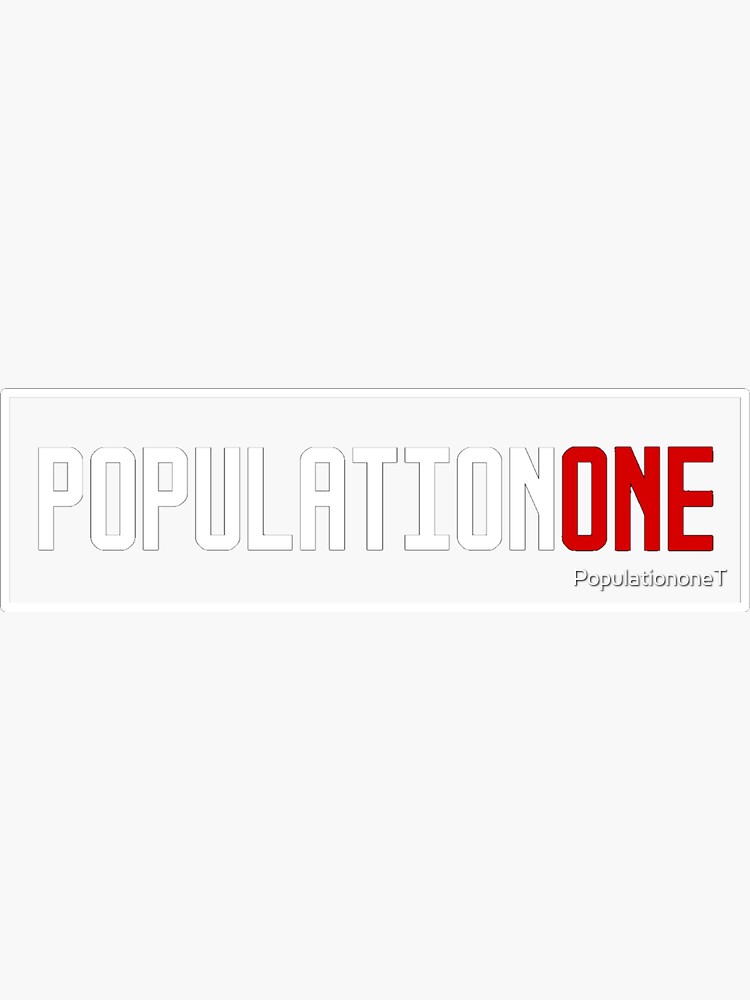 "Population one logo" Sticker by PopulationoneT | Redbubble
