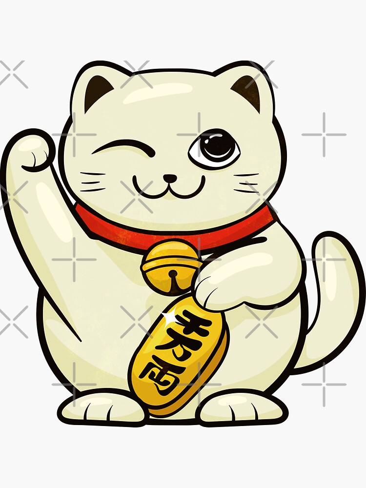 "Maneki Neko" Sticker by JJVision | Redbubble