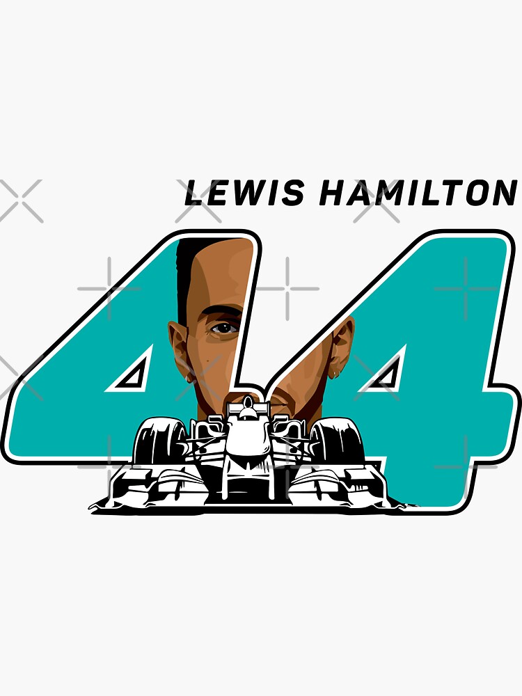 Pegatina «F1 Lewis Hamilton 44» de onedesignshop | Redbubble