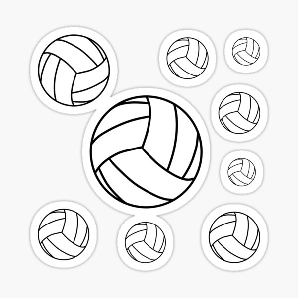 "Volleyball sticker pack" Sticker for Sale by PrintsbyMargo | Redbubble