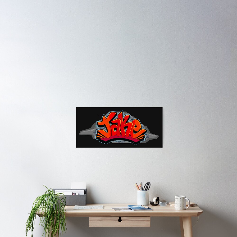 "Jake Graffiti Name" Poster for Sale by NameGraffiti | Redbubble