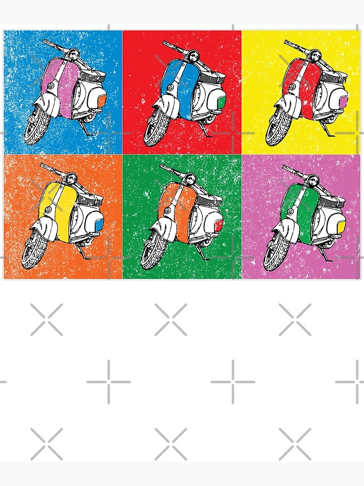 "MOD Scooters in A 60's POP Art Inspired design" Poster by ...
