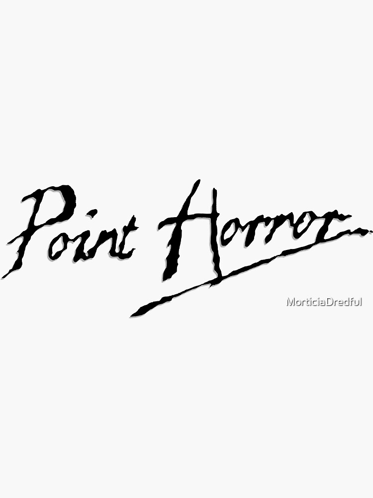 "Point Horror" Sticker by MorticiaDredful | Redbubble