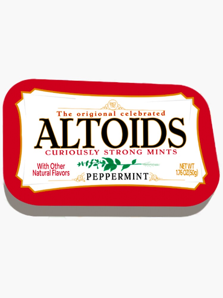 "Peppermint Altoids Can" Sticker for Sale by alliehansen | Redbubble