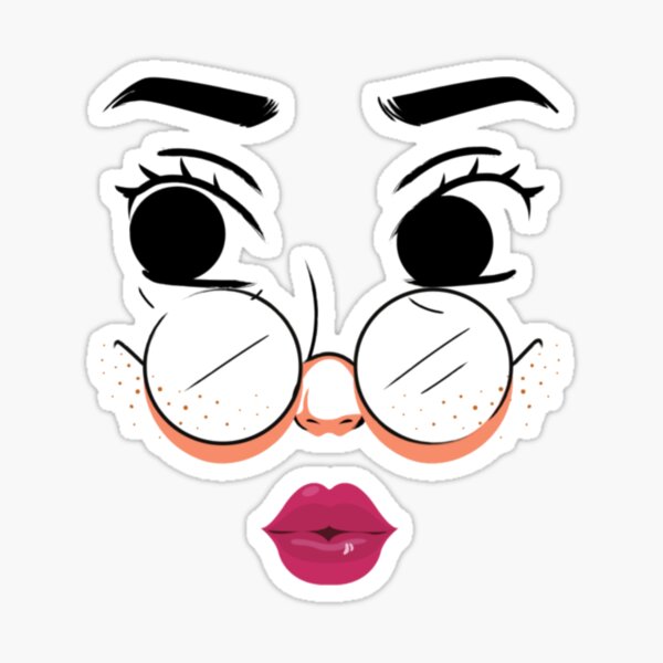 "girl face" Sticker for Sale by By-Meriam | Redbubble