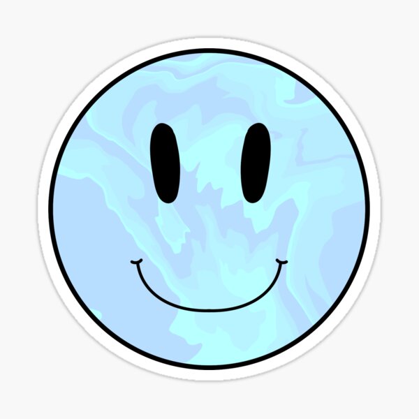"Pastel Blue Smiley Face" Sticker for Sale by lilystickers65 | Redbubble