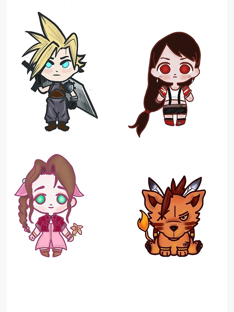 "Final Fantasy VII Chibi" Poster for Sale by MahouKoneko | Redbubble