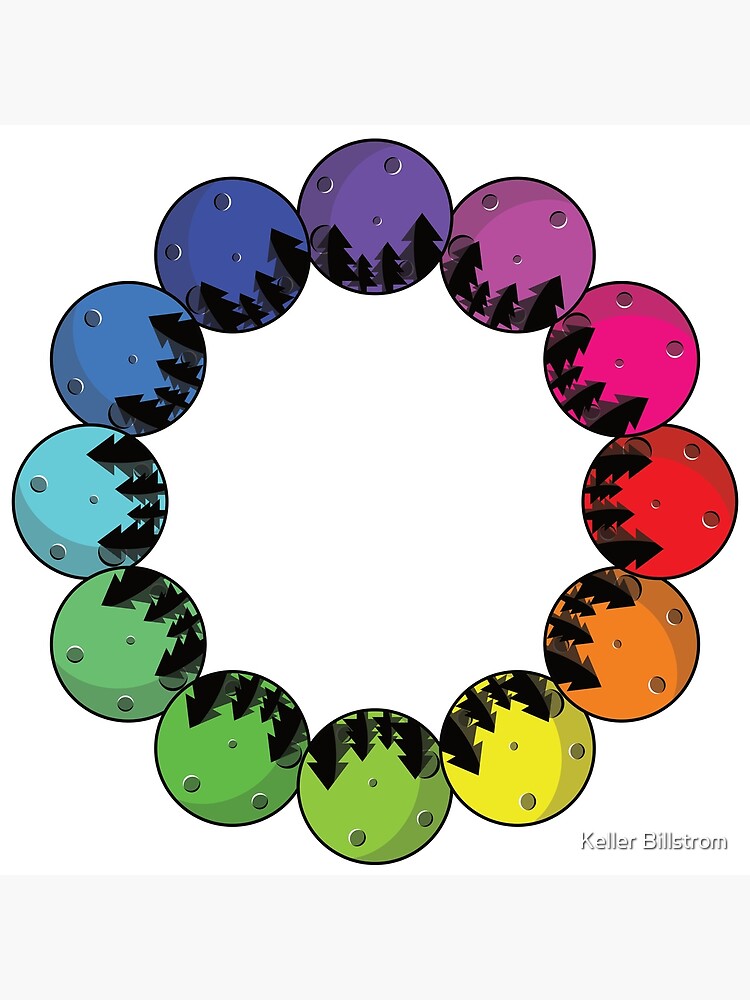 "Moon Color Wheel" Poster by KellerBillstrom | Redbubble