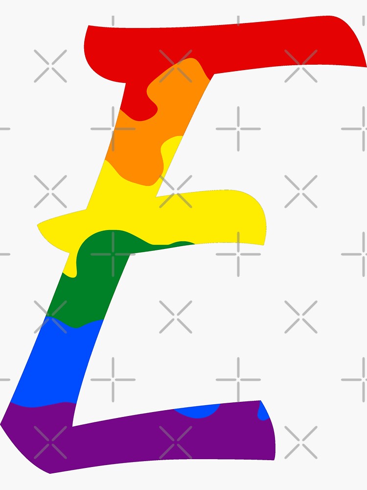 "Letter E - PRIDE Color Splash" Sticker for Sale by royrahul | Redbubble