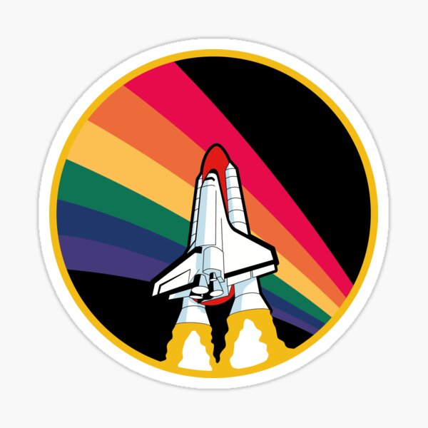"Nasa Shuttle Launch Pride" Sticker for Sale by kaeru | Redbubble