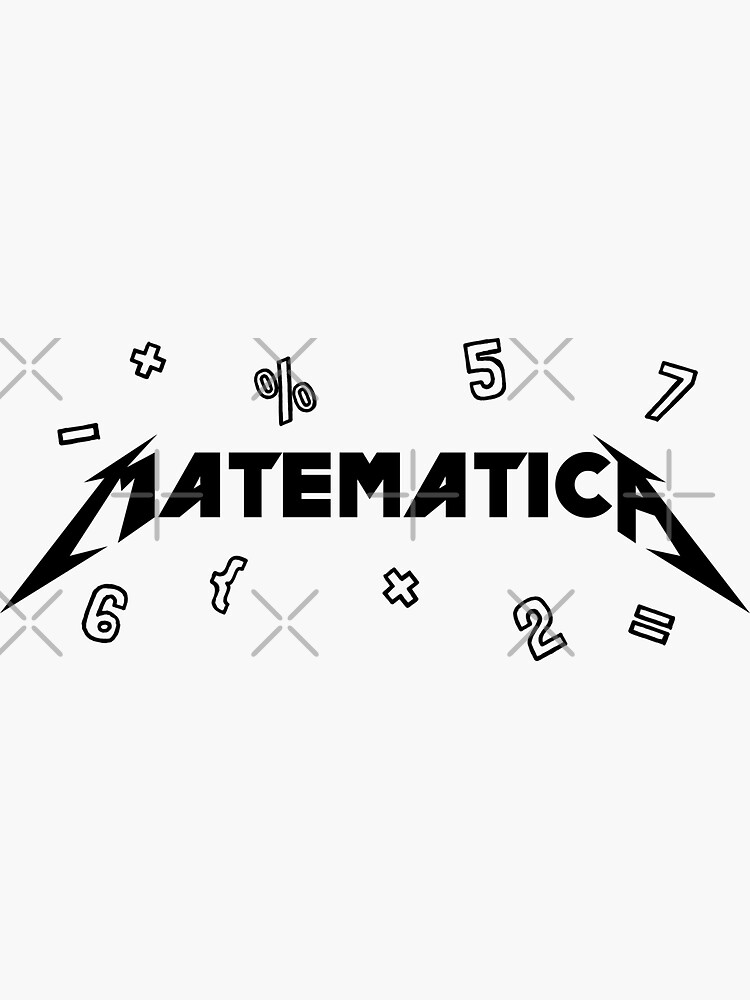 "Matematica (black on white)" Sticker for Sale by vladans2 | Redbubble