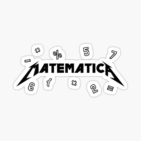 "Matematica (black on white)" Sticker by vladans2 | Redbubble