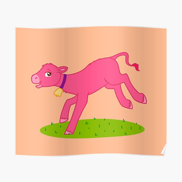 "Jubliee the Raspberry Cow" Poster by Moni-Makes-Art | Redbubble