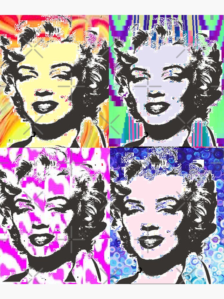 "Pop star Marilyn in bright colors by LowEndT-Shirts" Sticker for Sale ...