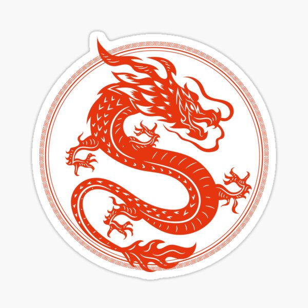"Traditional chinese dragon" Sticker by AElMountaqi65 | Redbubble