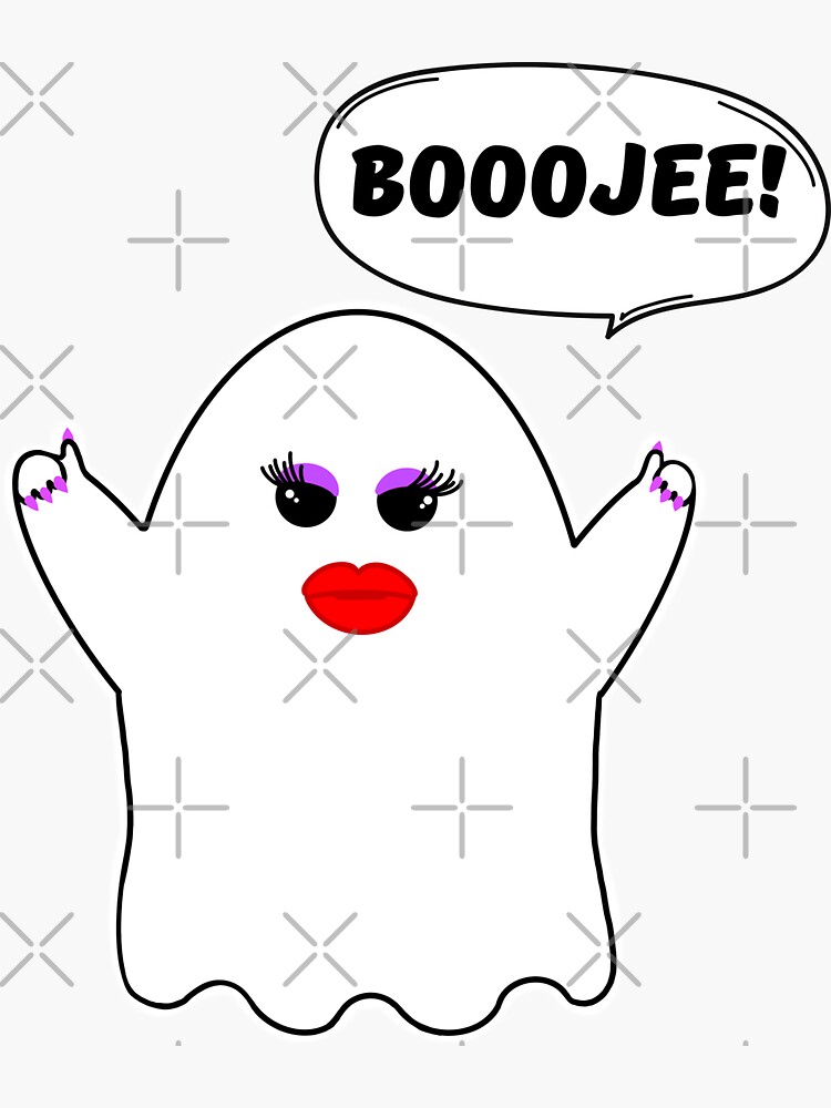 "Booojee - cute boujee ghost design" Sticker by Gerhanj | Redbubble