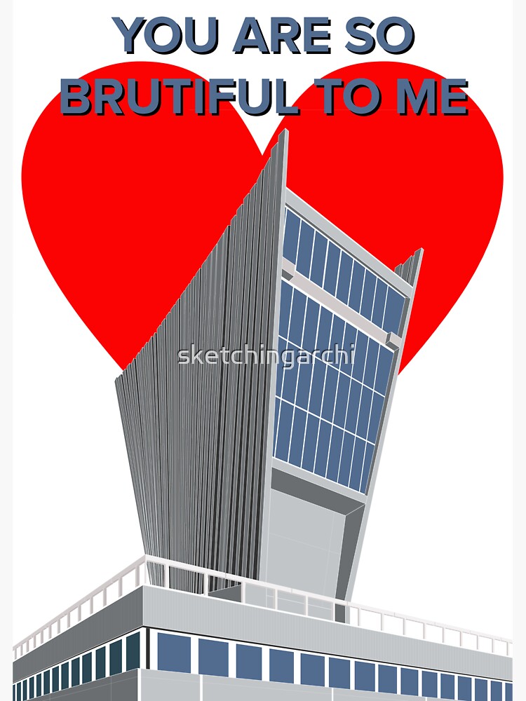 "Denys Wilkinson Building, Valentines Gift, Oxford Print, Brutalist ...