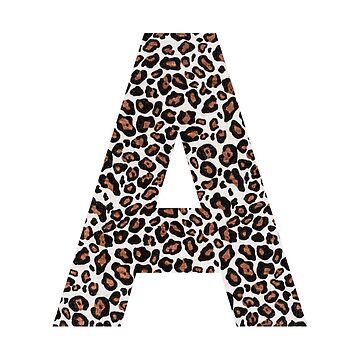 "Leopard Print Letter A" Sticker for Sale by BroCoDesigns | Redbubble