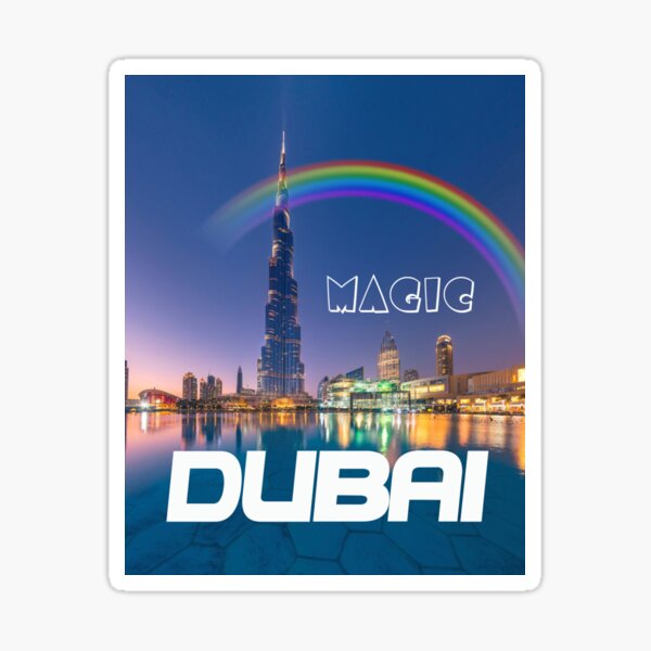 " magic dubai" Sticker for Sale by nick9nick | Redbubble