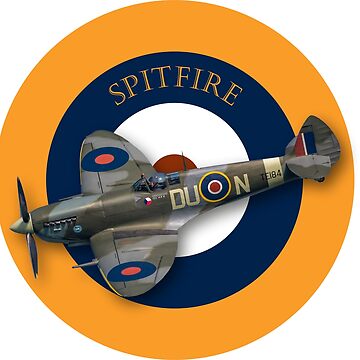 "Spitfire in RAF roundel " Sticker for Sale by ajtechdesigns | Redbubble