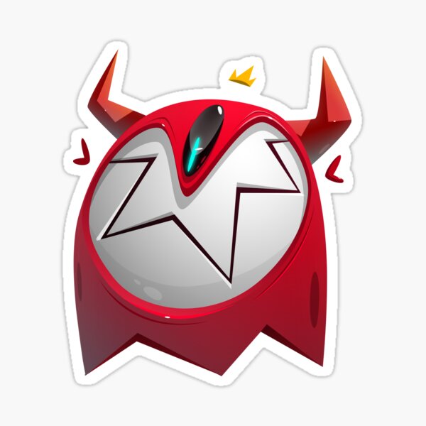 "8 bit inspired retro gaming red devil ghost character" Sticker by ...