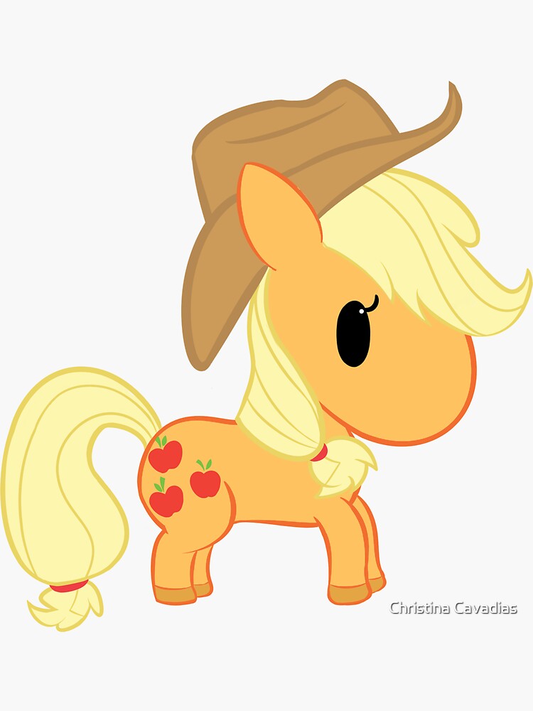 "Chibi Applejack" Sticker for Sale by tamurakitty | Redbubble