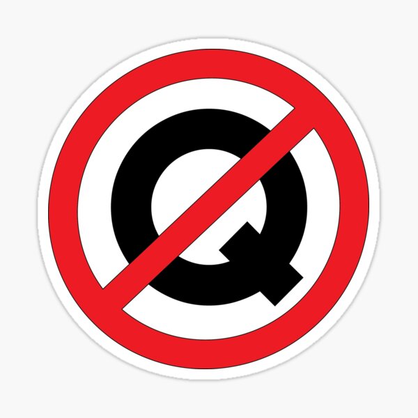 "No Q Anon" Sticker for Sale by unixorn | Redbubble